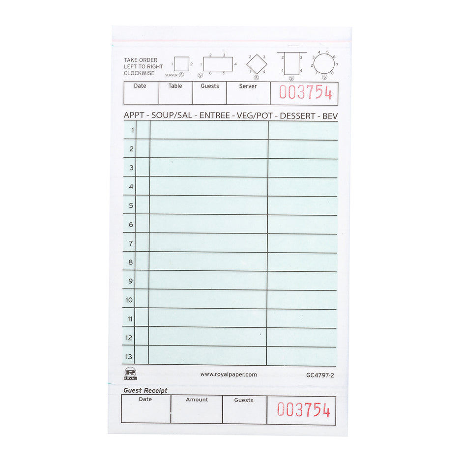 Guest Checks | Restaurant Guest Checks | Restaurant Order Pads – CiboWares