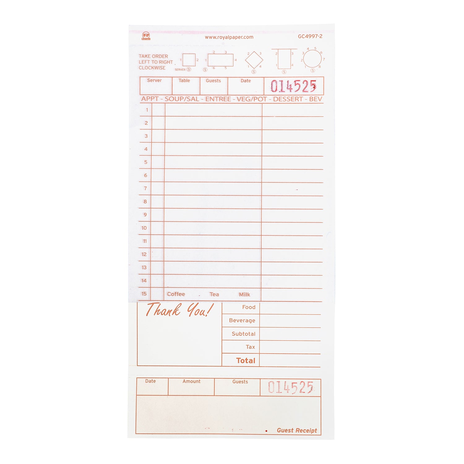 Guest Checks | Restaurant Guest Checks | Restaurant Order Pads – CiboWares
