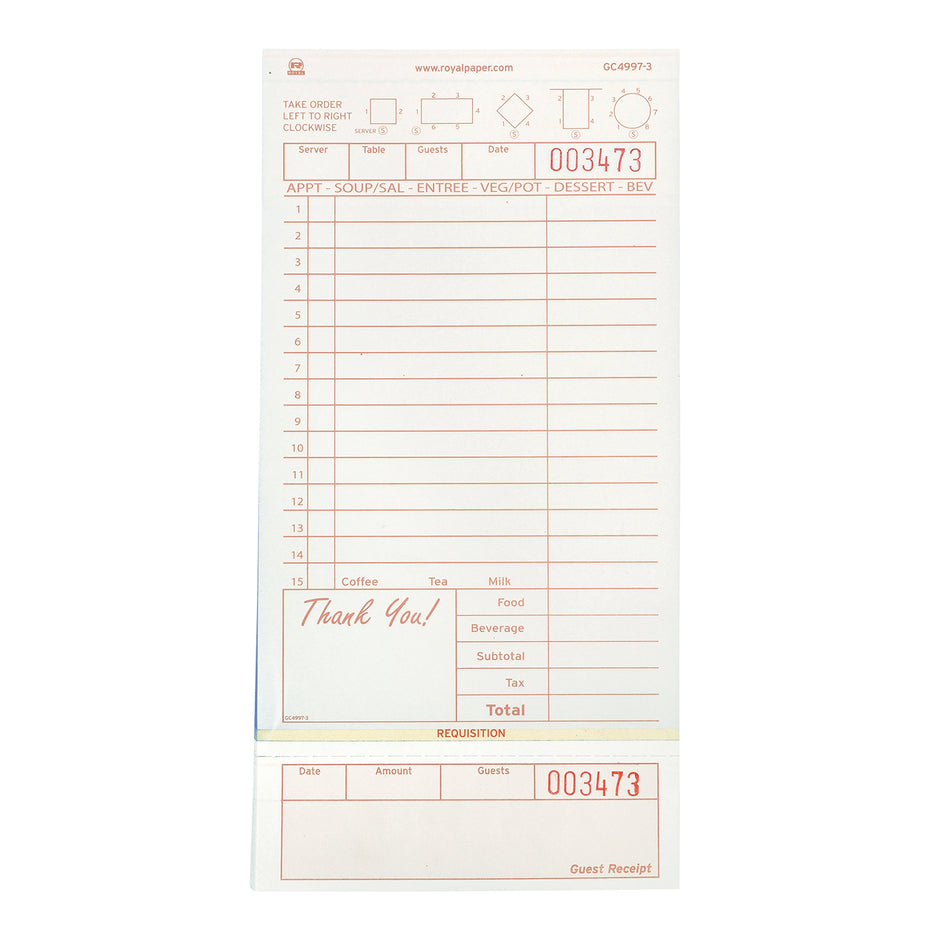 Guest Checks | Restaurant Guest Checks | Restaurant Order Pads – CiboWares